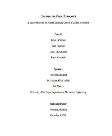Engineering Proposal Template Midi