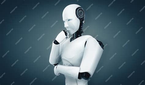 Premium Photo Xai Thinking Ai Humanoid Robot Analyzing Information Data