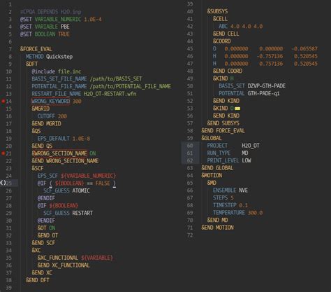 Cp2k Syntax Packages Package Control