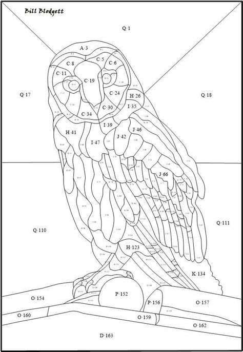 Stained Glass Owl Mosaic Pattern