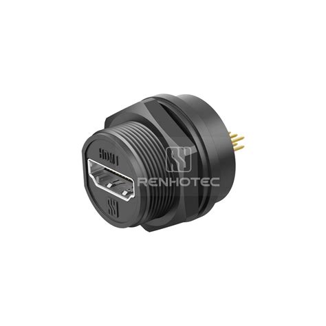 Hdmi Female Back Mount Pcb Receptacle Renhotec Industrial