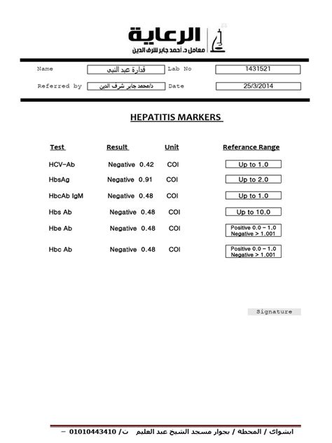 Hepatitis Markers Elisa Pdf
