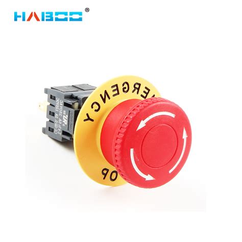 Haboo 16mm F16 A11 Spdt With Warning Led E Stop Emergency Stop Switch