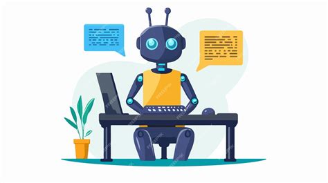 Virtual Assistant Chat Bot At Computer Modern Technology Office Workspace Premium Ai Generated