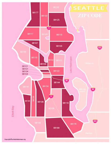 Seattle Zip Code Map Map Of Seattle Zip Codes