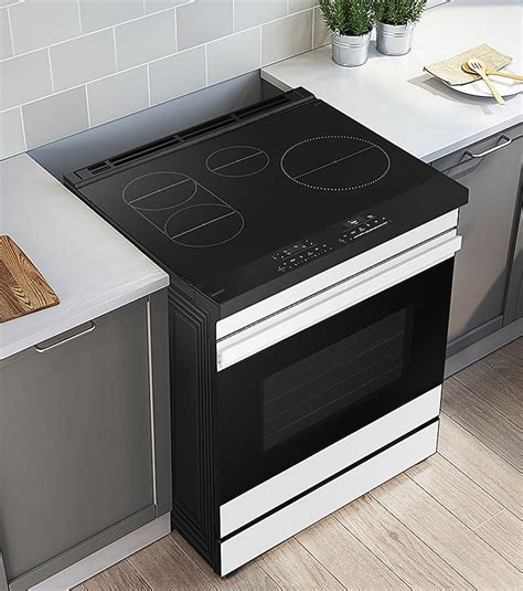 Bespoke Smart Slide In Induction Range 63 Cu Ft In Stainless Steel