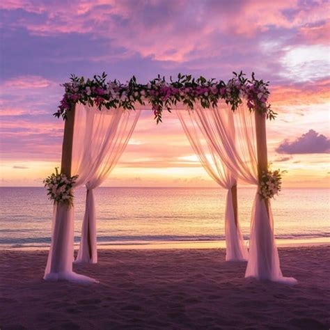 Beach Wedding Background 60 Photos