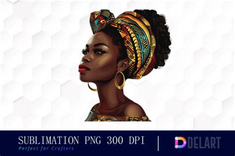 Beautiful Black African Woman Clipart Graphic By Delartcreation