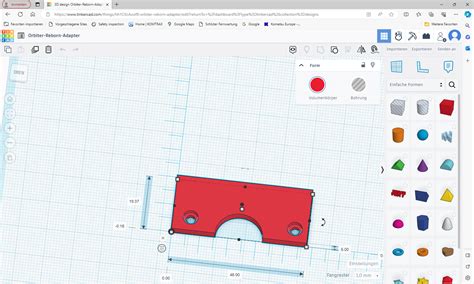 Hilfe Bei Der Positionierung Von Zwei Bohrungen Tinkercad 3d Druck Forum