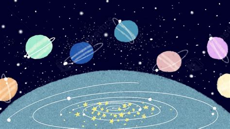 Dark Blue Science Night Comet Rocket Pattern Cute Powerpoint Background For Free Download