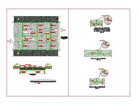 Rigid Pavement And Platforms Section In Dwg 64801 Kb Cad Library