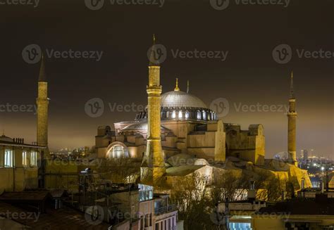 Hagia Sophia Open At Night