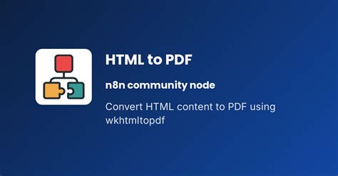 Html To Pdf N8n Community Node Ncnodes