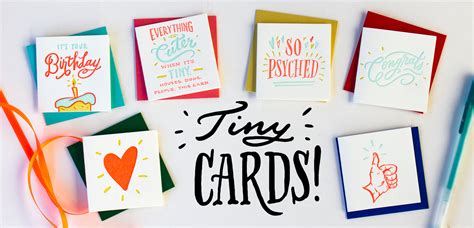 Tiny Cards Ladyfingers Letterpress