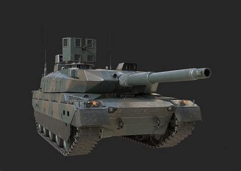 3d Model 2 Coatings Of Jsdf Type 10 Main Battle Tank Mbt Vr Ar Low
