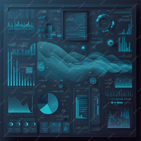 Futuristic Data Dashboard With Graphs Charts And Analytical Visuals