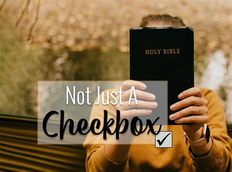 Not Just A Checkbox Linda Markowitz Ministries