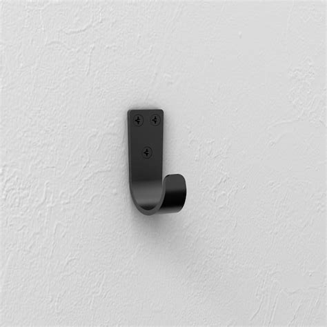 National Hardware 15 In Matte Black Zinc Universal Hook 2 Pack N337