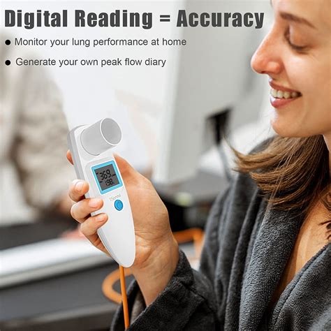 Digital Spirometer Peak Flow Meter For Asthma Copd Pef And Forced Ex