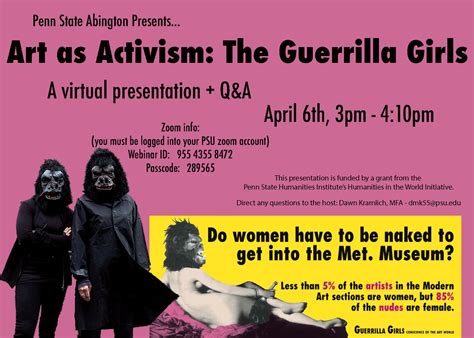 Art As Activism The Guerrilla Girls