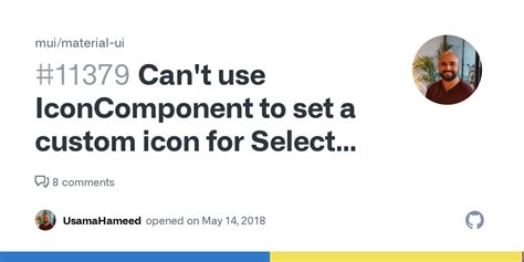 Cant Use Iconcomponent To Set A Custom Icon For Select Components · Issue 11379 · Muimaterial