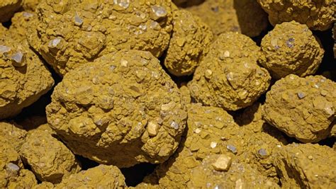 Radiant Raw Uranium Ore Closeup Exploration In Yellow And Black Stock