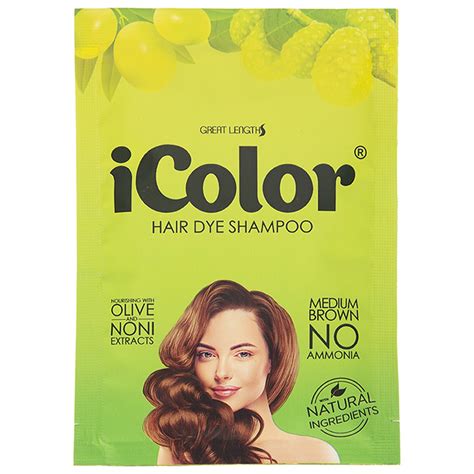 Icolor Hair Dye Shampoo 30ml Medium Brown Shopee Philippines