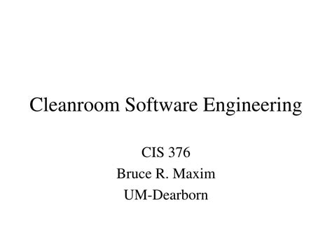 Ppt Cleanroom Software Engineering Powerpoint Presentation Free Download Id325033