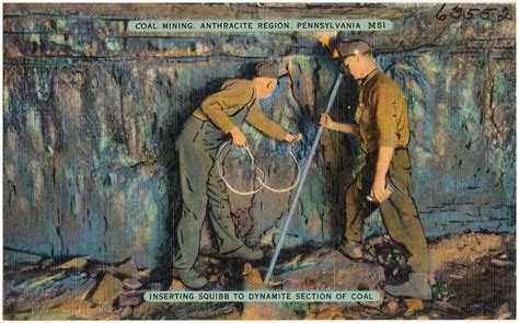 Coal Mining Anthracite Region Pennsylvania Inserting Squibb To