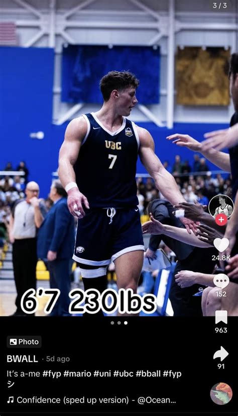 67” 230lbs Brian Wallack Captain Of Ubcs Mens Basketball Team Insane Physique For His