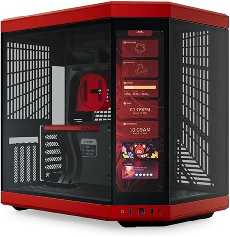 Jp Hyte Pc Case Y70 Blackred With 4k Touch Screen Panoramic