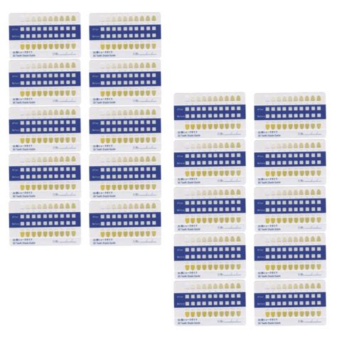 Dental Color Guide Tooth Color Chart Color Chart Supplies Shade Guide