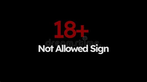 18 Not Allowed Sign Symbol For Adult Content Restriction Stock Video