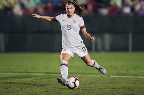 Alex Morgan Playing Soccer At Olympics