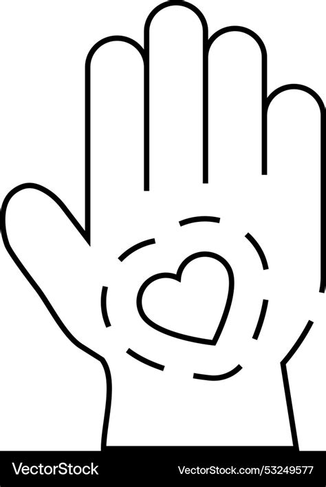 Healthy Hand Skin Line Icon Royalty Free Vector Image