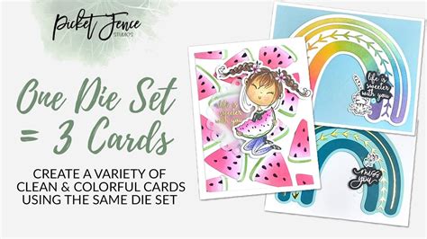 One Die Set 3 Cards Create A Variety Of Clean And Colorful Cards Using