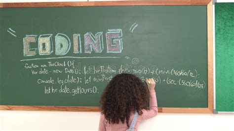 Back View Of Girl Writing Engineering Prompt And Programing System