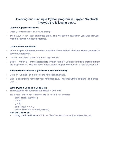 Run Python Programs In Jupyter Notebook Pdf Computer Science