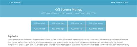 How To Create Responsive Off Screen Menus With CSS Speckyboy Web Design Tips Web