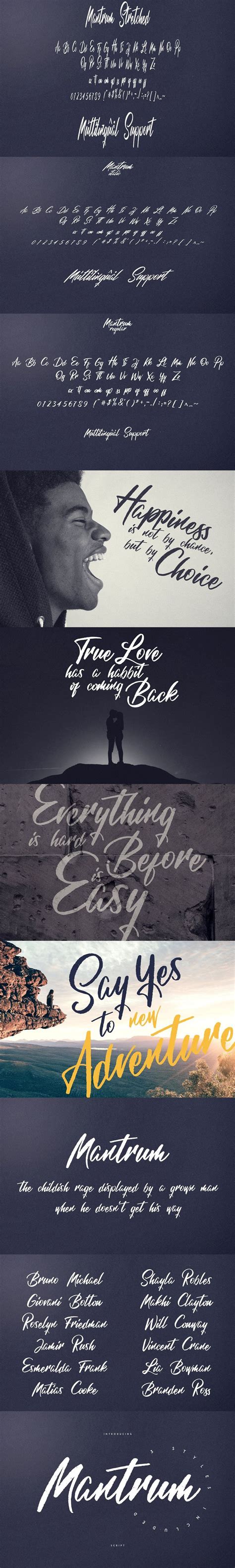 Mantrum Urban Script Font Versatile With 3 Styles