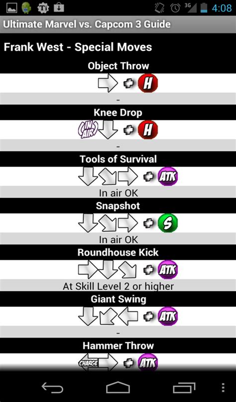 Umvc3 Moves And Frame Data Guide Amazonアプリストアのアプリ