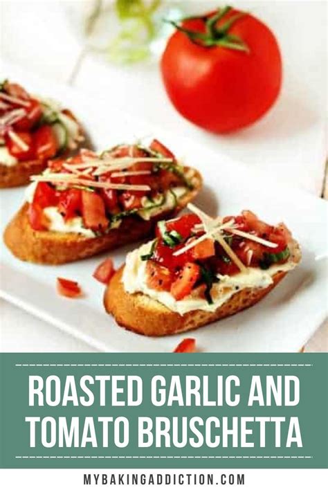 Delicious Roasted Garlic And Tomato Bruschetta