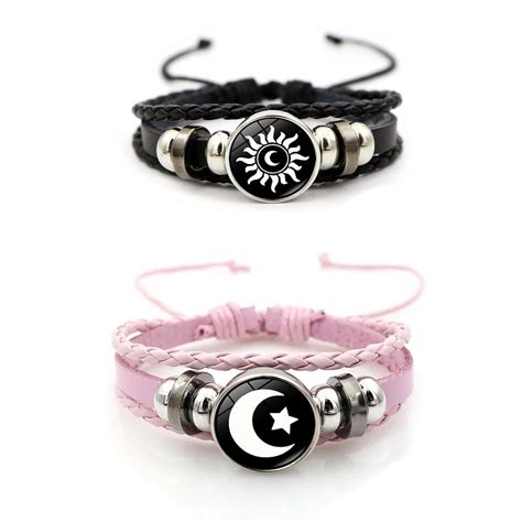 Buy 2 Pcs Couple Bracelet Sun And Moon Bracelet For Couples Matching