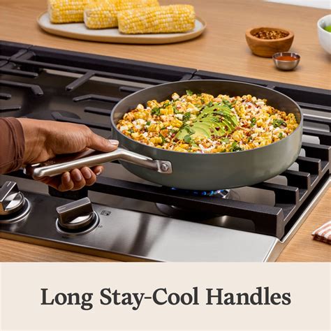 Calphalon Ceramic Nonstick 3 Qt Saut Pan With Lid Silver Ash