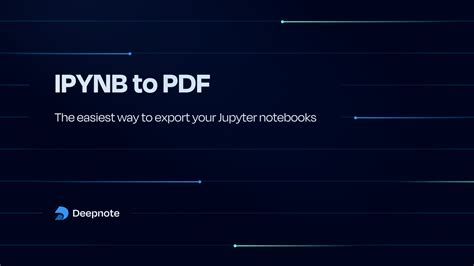Ipynb To Pdf The Easiest Way To Export Your Jupyter Notebooks