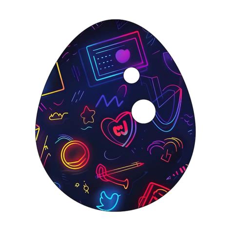 Premium Photo Image Icons Egg Shapes Dark Theme