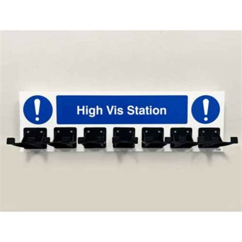 Ppe Station High Vis 7 Hooks On 540x160mm 10mm Foam Pvc 174 Ppe
