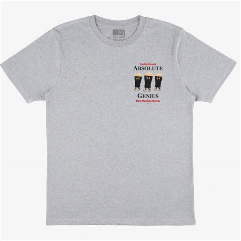 Absolute Genius Graphic T Shirt In Grey By Batch1