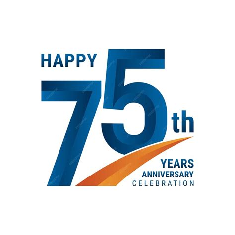 Premium Vector 75th Anniversary Logo Perfect Logo Design For