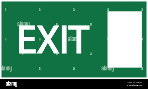 Illuminated Green Emergency Exit Sign Stock Vector Images Alamy